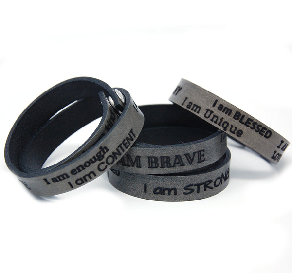 Last look - I am... Affirmation Bracelets - Leather – Fearless hART